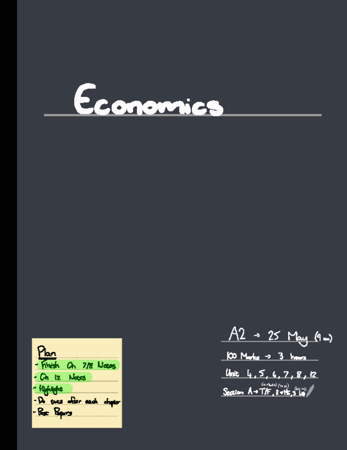 Economic Notes S1 - Economics ####### A2 = 25 May (8am) Plan 100 Marks ...