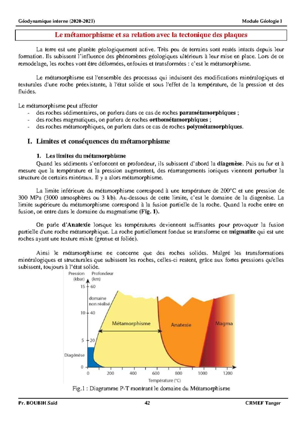 M tamorphisme - Le métamorphisme et sa relation avec la tectonique des ...