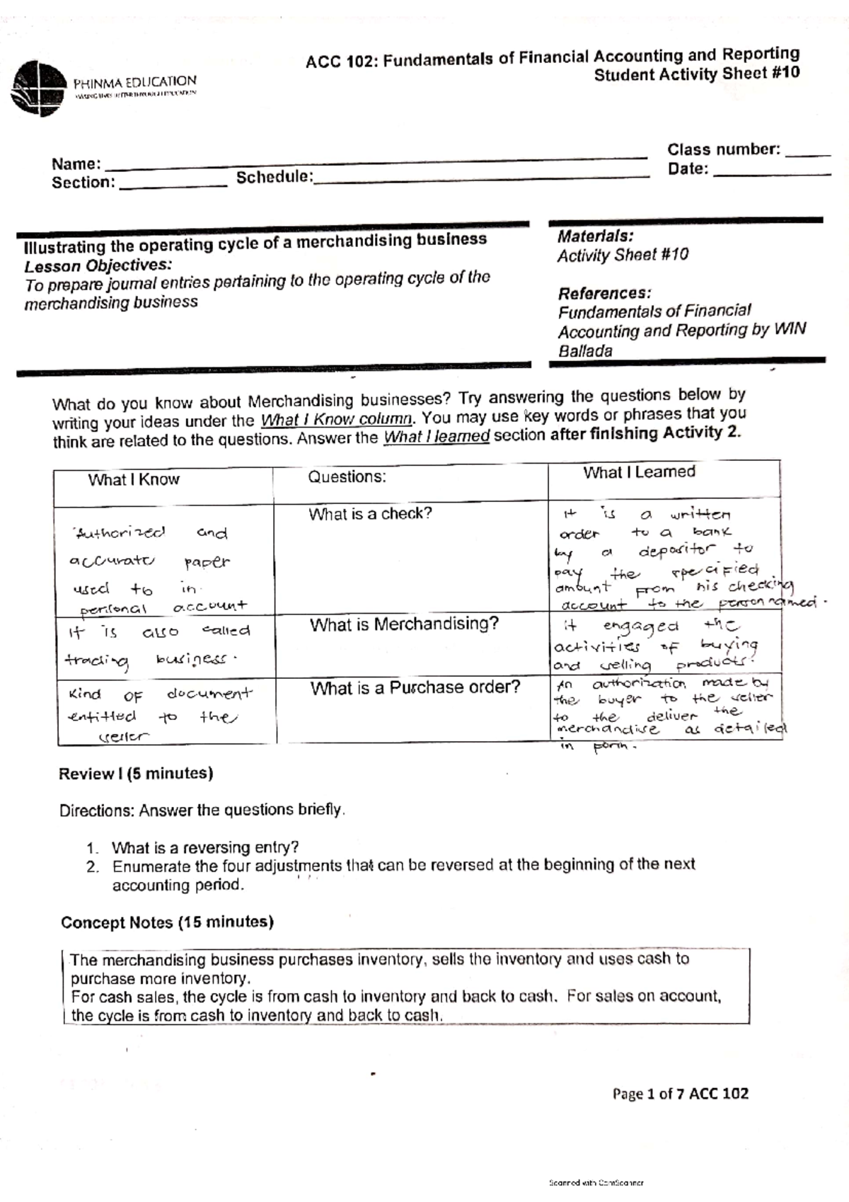 ACC 102 - DAY 10 - Aaespinosa - Advanced Financial Accounting - Studocu