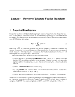 Lecture 2 Digital Filters - EEEEN40130: Advanced Signal Processing ...
