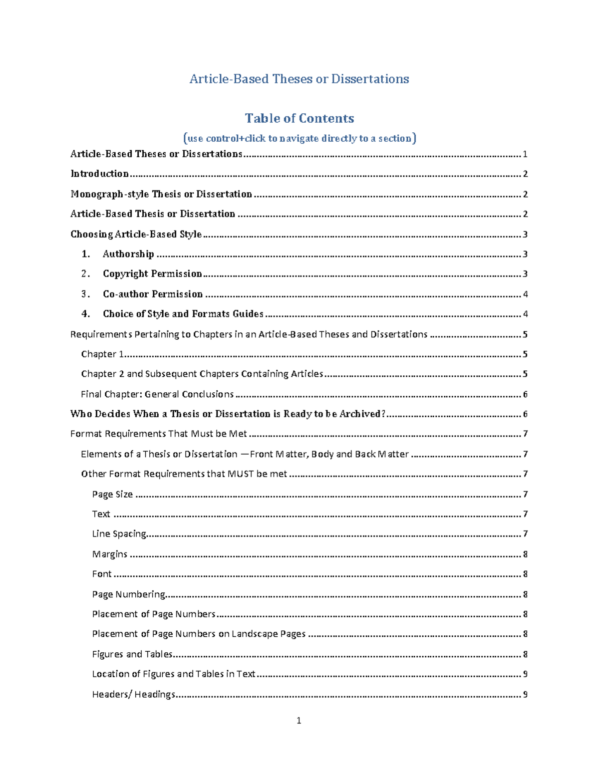 Article based thesis dissertations final 22616 - Article-Based Theses ...