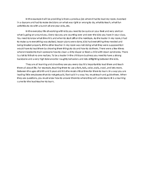 Journal 4-3 example - BUS 210 - Leadership Style and Personality Traits ...