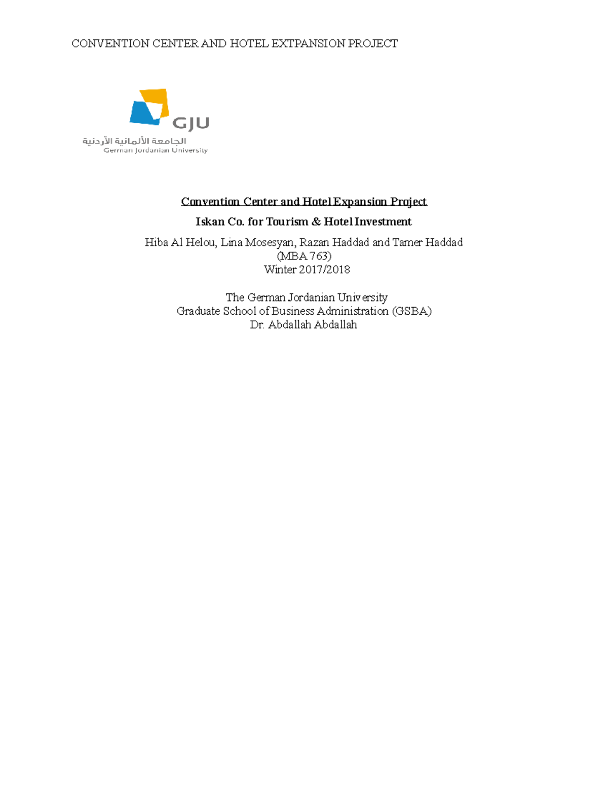 Al Iskan Project 21May2018 - Convention Center and Hotel Expansion ...