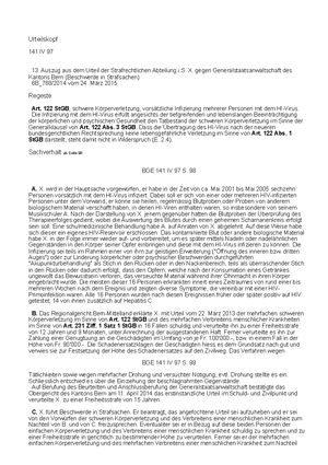 Strafrecht II + III Probeklausur - Institut für Strafrecht und ...