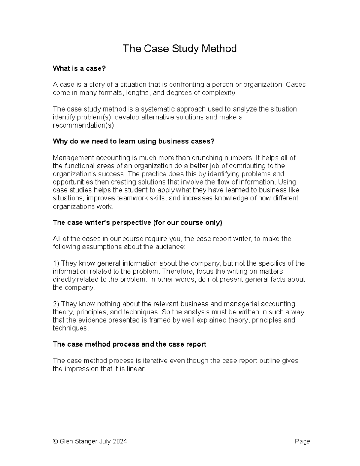 Case Study Method for All Levels - The Case Study Method What is a case ...