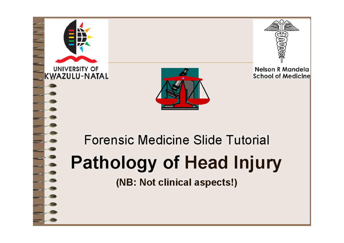 Pathology of Head injury - Forensic Medicine Slide Tutorial Pathology ...