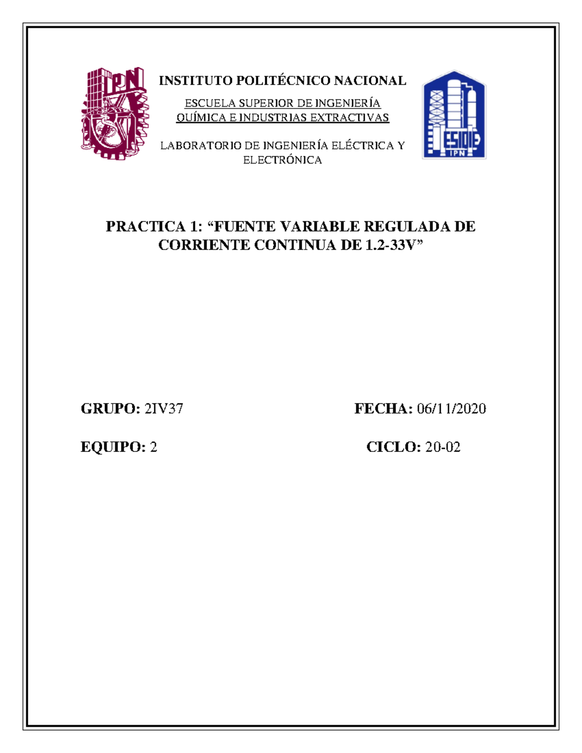Practica 1 E Y E - Práctica 1 ingeniería eléctrica y electrónica ...