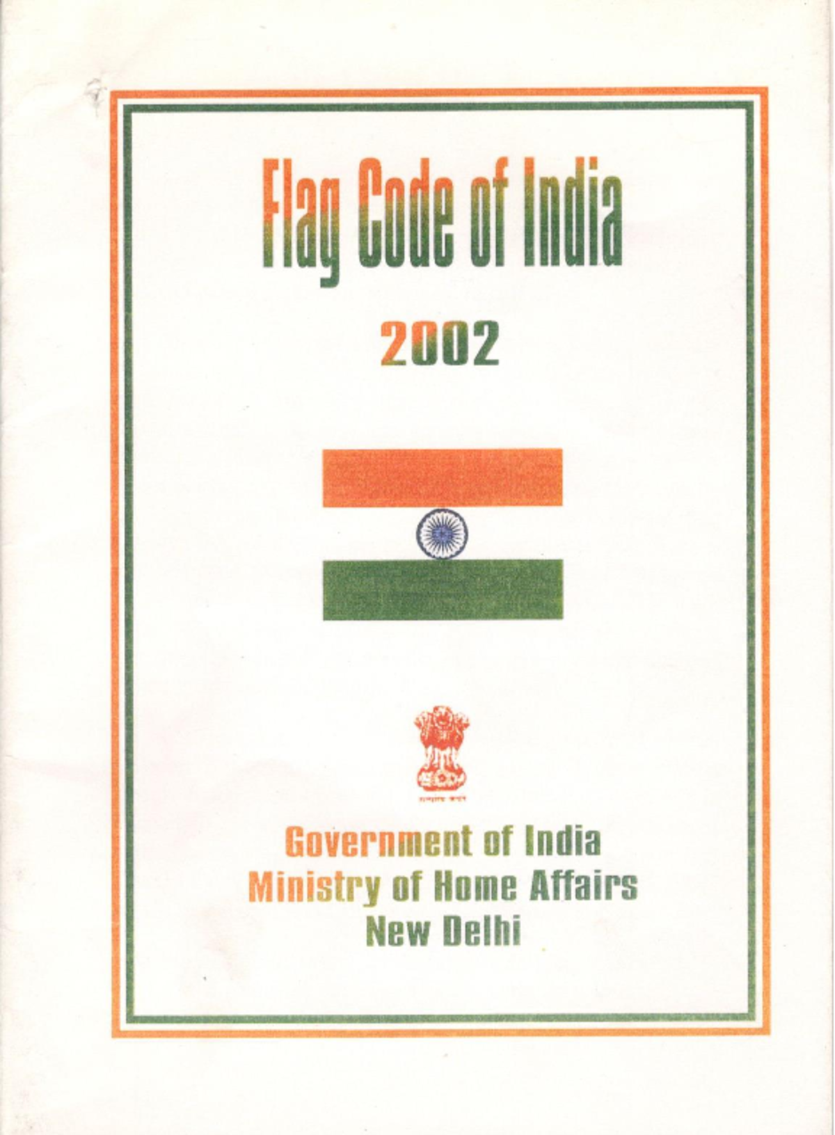 Flagcodeofindia 070214 - Bachelors of Law - Studocu