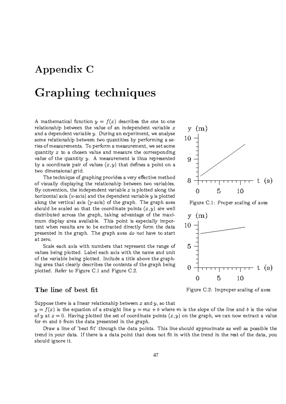 Graphing - Appendix C Graphing techniques - Appendix C Graphing ...