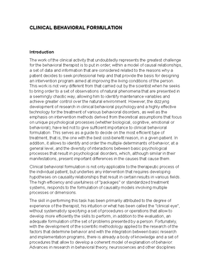 Formulation of behavioral models - FORMULATION OF BEHAVIORAL MODELS ...