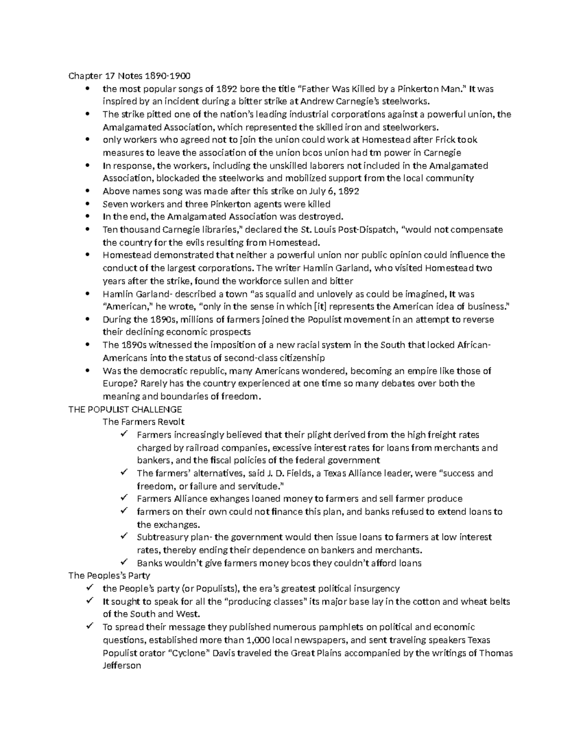 Document copy copy - Chapter 17 Give me liberty - Chapter 17 Notes 1890 ...