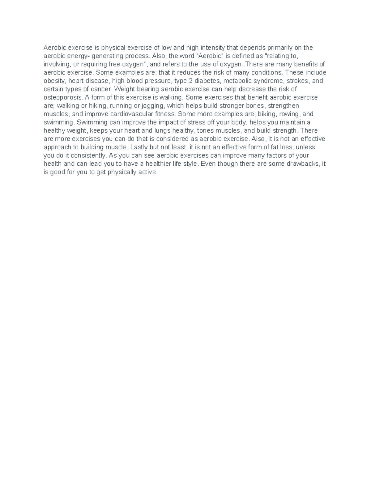Aerobic exercise - Also, the word "Aerobic" is defined as "relating to ...