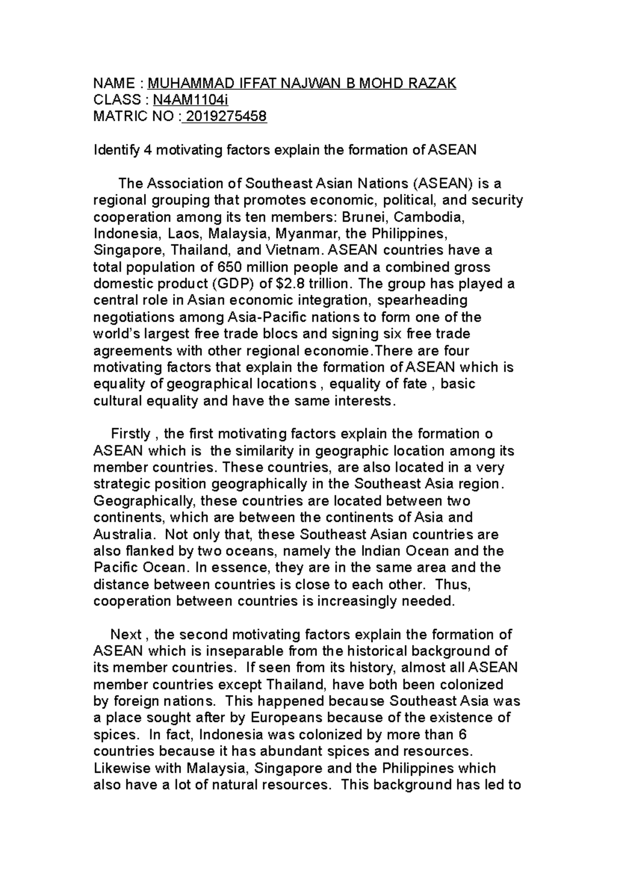 Tutorial Question PAD381 - NAME : MUHAMMAD IFFAT NAJWAN B MOHD RAZAK CLASS : N4AM1104i MATRIC NO ...