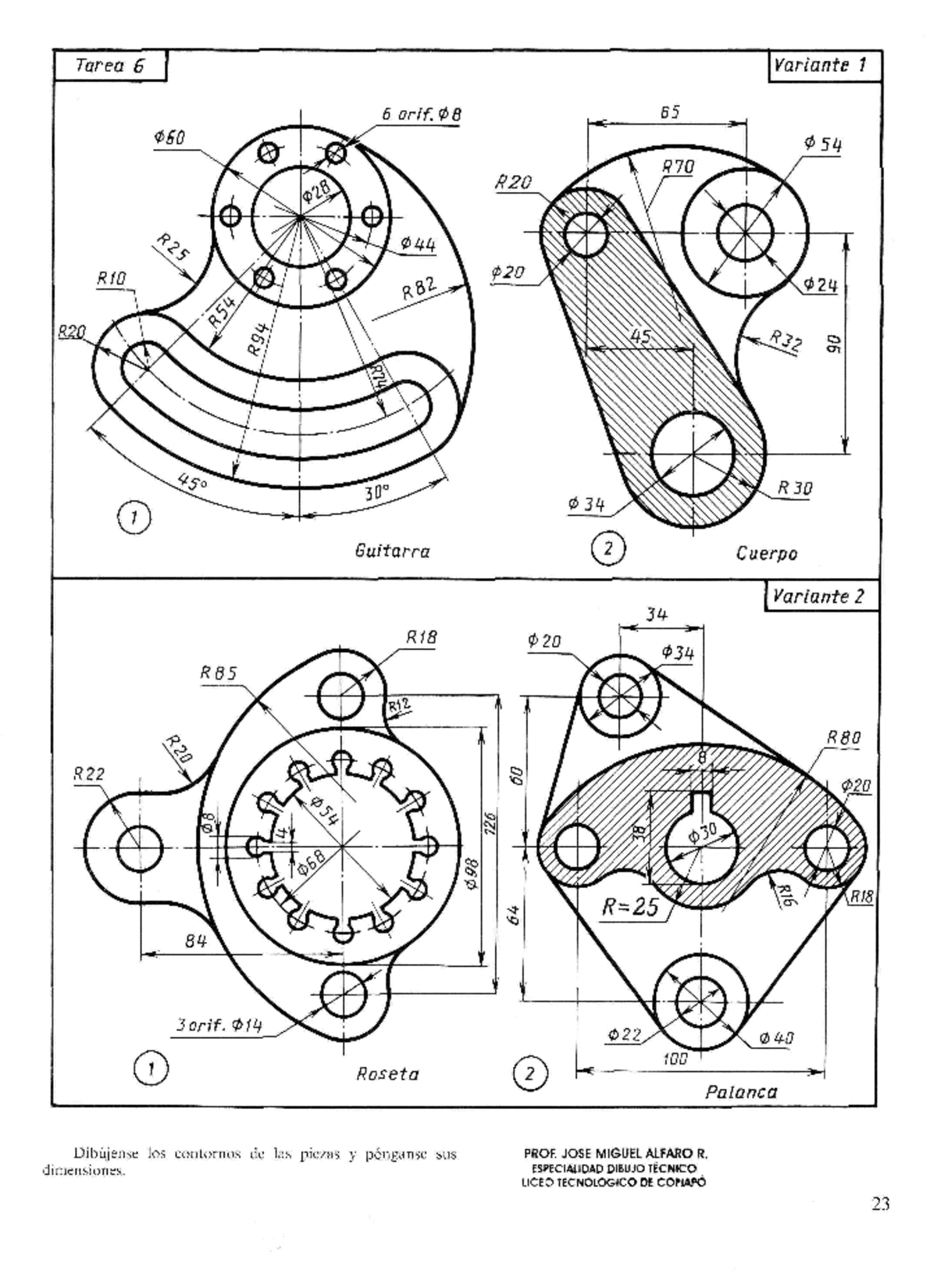 BAI TAP Autocad 2D - Mechanisms and Machine Components Design - Studocu