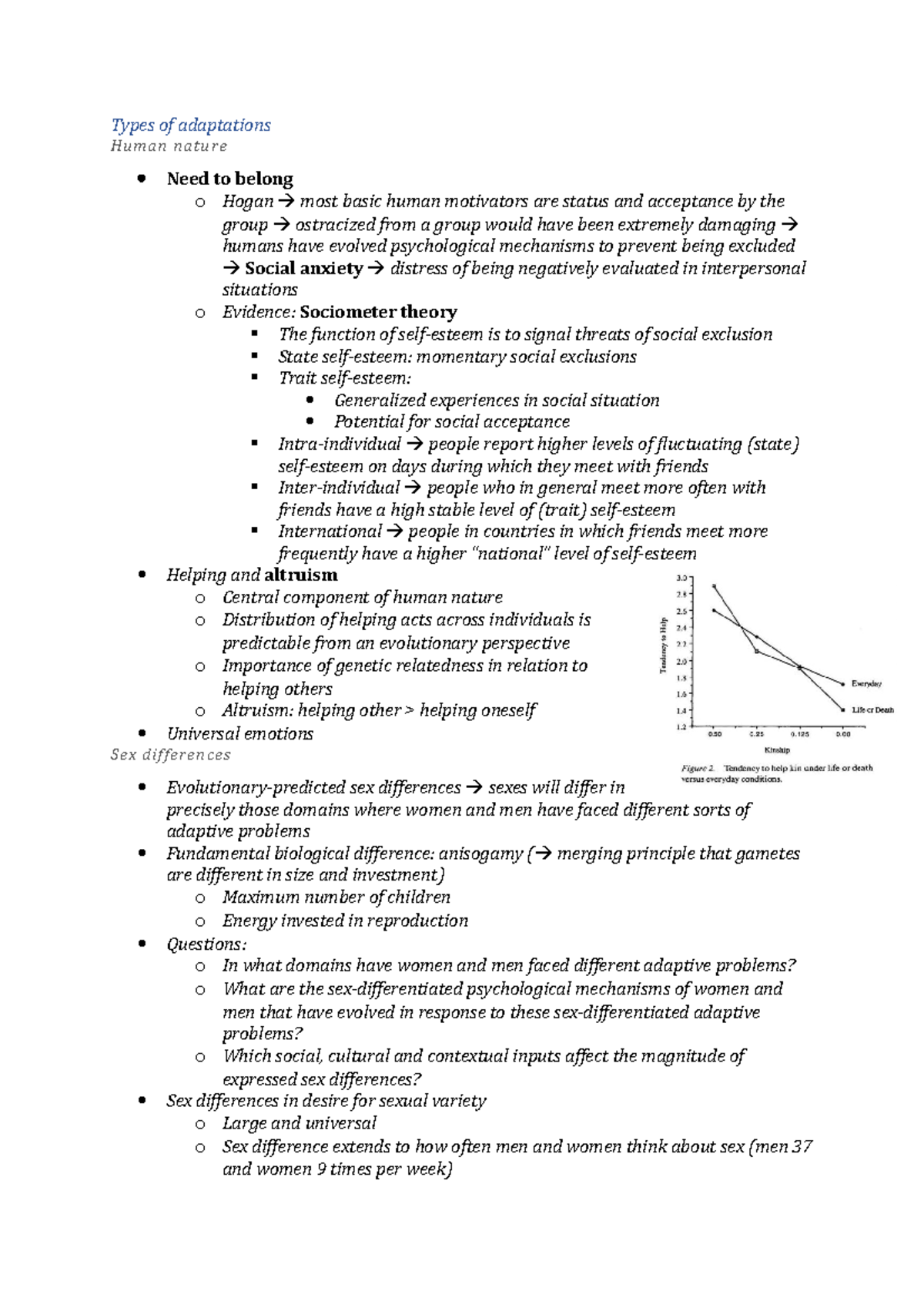 Types of adaptations - Types of adaptations Human nature Need to belong ...