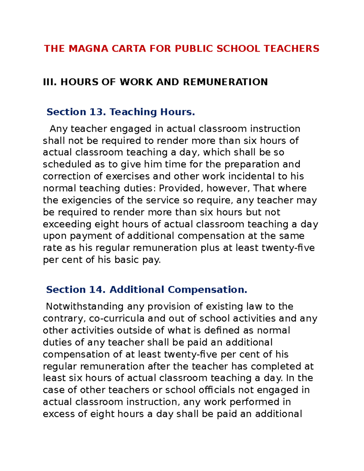 Magna Carta FOR Public School Teachers - THE MAGNA CARTA FOR PUBLIC ...