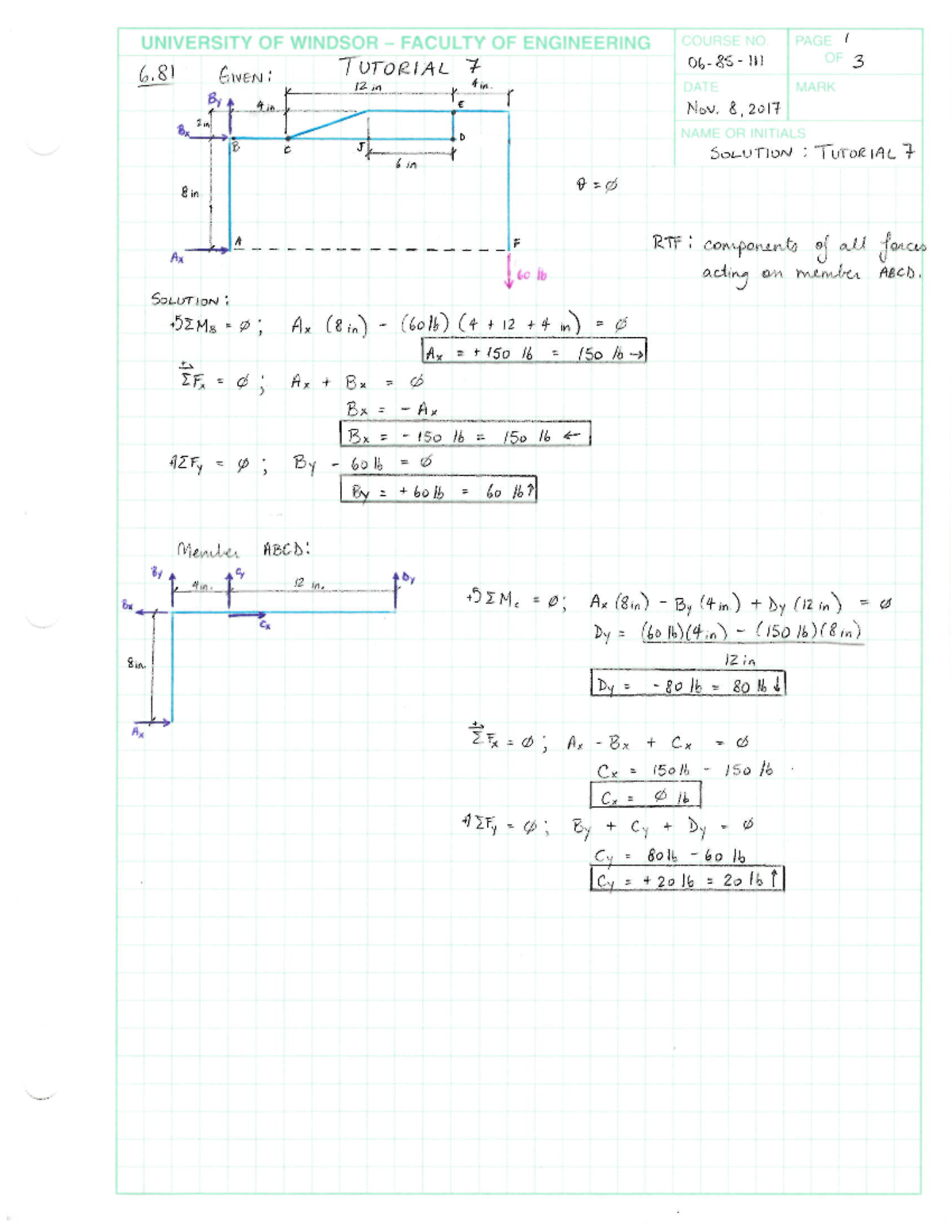 Tutorial 7 Solution - 87 351 - Studocu