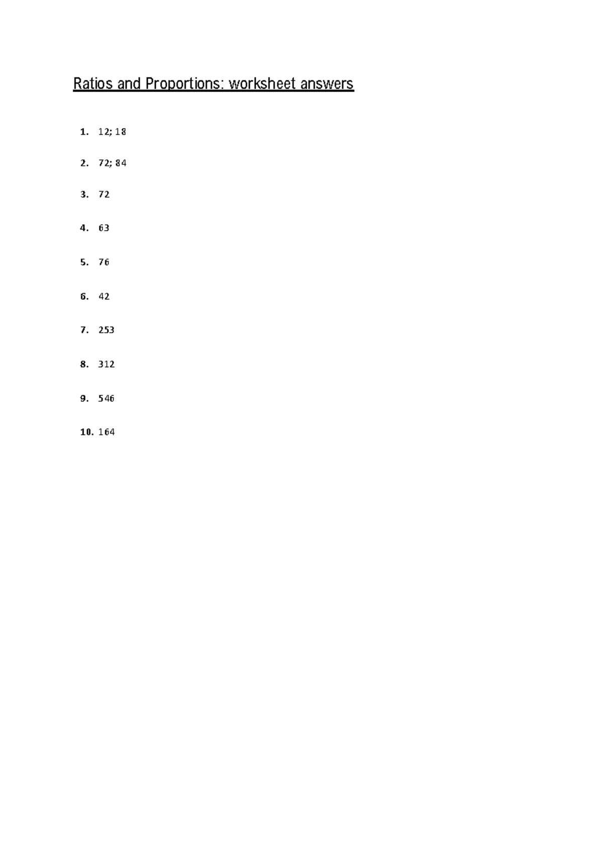 Topic 7 Ratios and Proportions worksheet answers - QSC131 - Ratios and ...