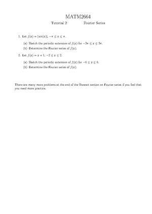 Matm2664 main exam 2019 memooooooooooo - MATM2664 - UFS UV - Studocu