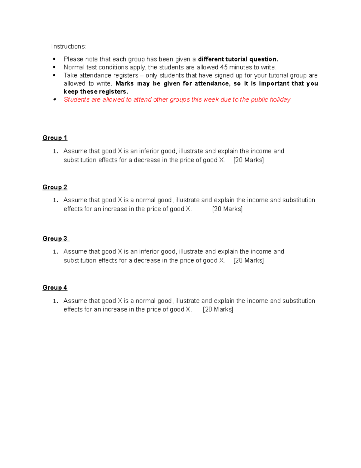 Tutorial 3 questions - Good information for practicing and preparing ...