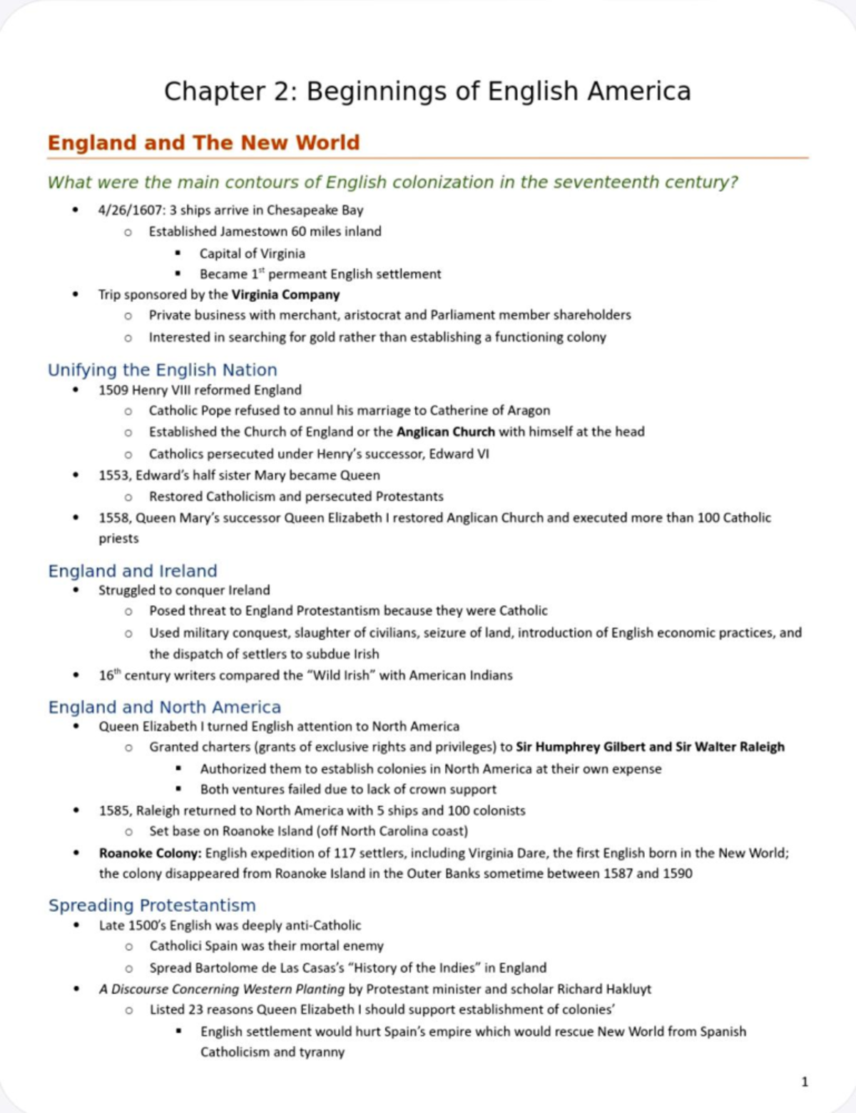 Eric foner chapter 2 - History notes - BA (Hons.) History - Studocu