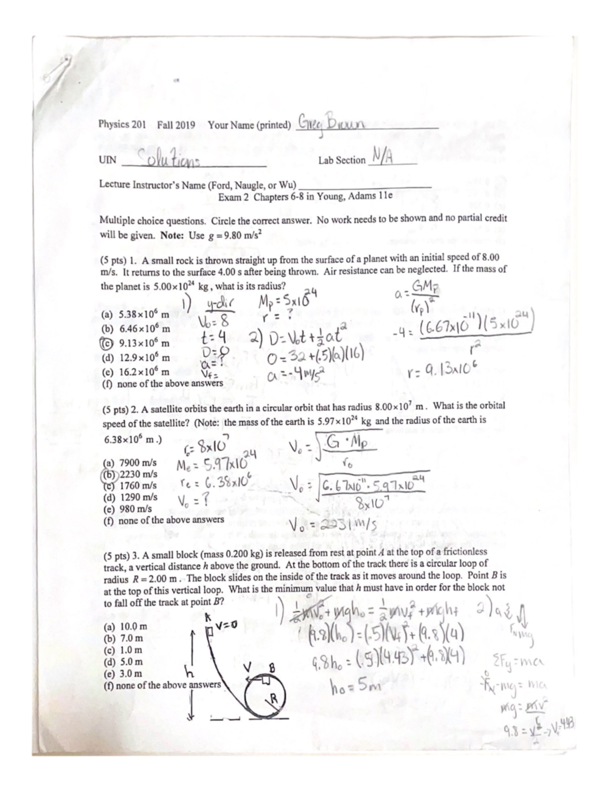2E19 - These are practice questions from lecture - PHYS 2153 - Studocu