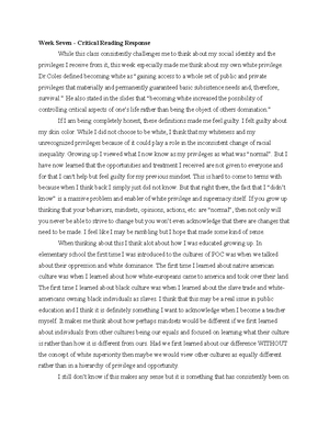 CRR Week 14 - EDUC 210 - CRR Week 14 4/25/ The Cycle of Liberation In ...