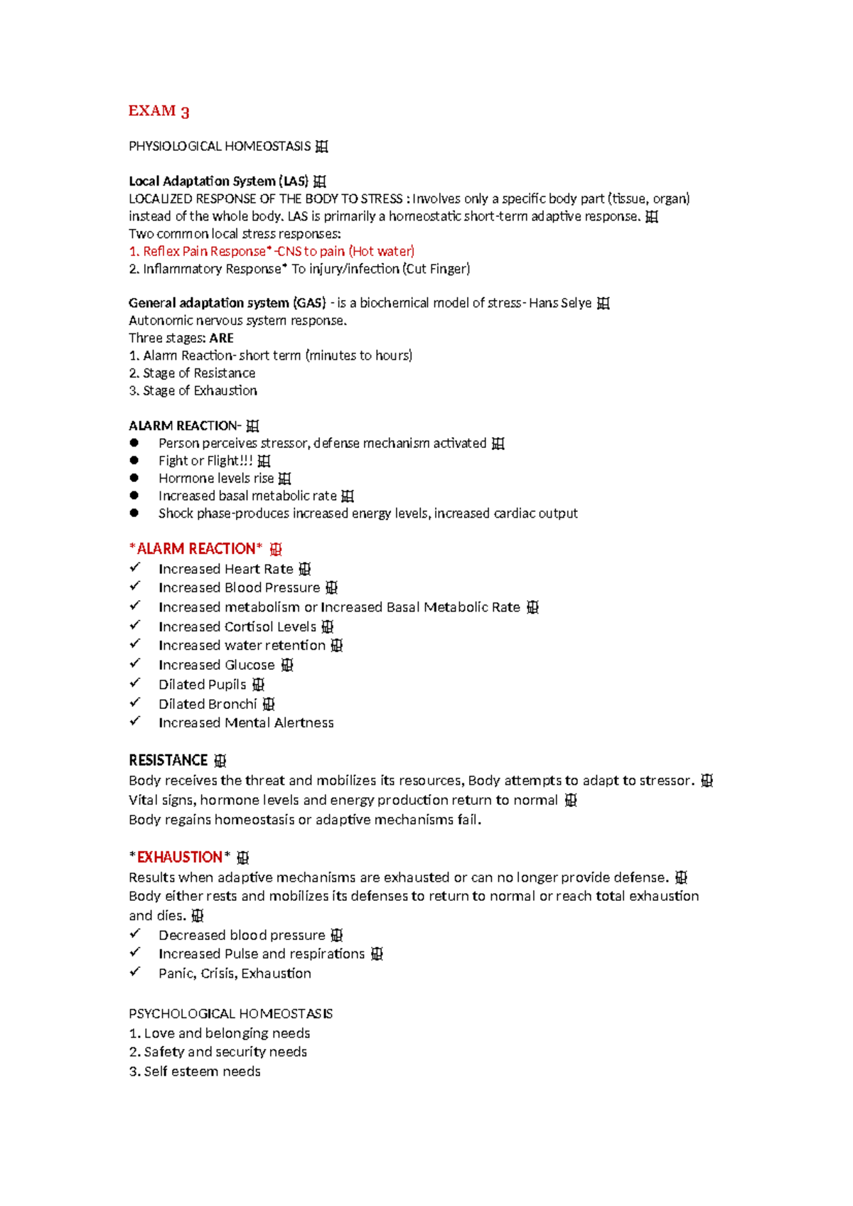 NRS 110 EXAMINATION 3 - EXAM 3 PHYSIOLOGICAL HOMEOSTASIS Local ...