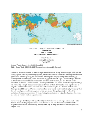 GS 45 Final Study Guide 1 - GLOBAL 45 – SURVEY OF WORLD HISTORY FALL ...