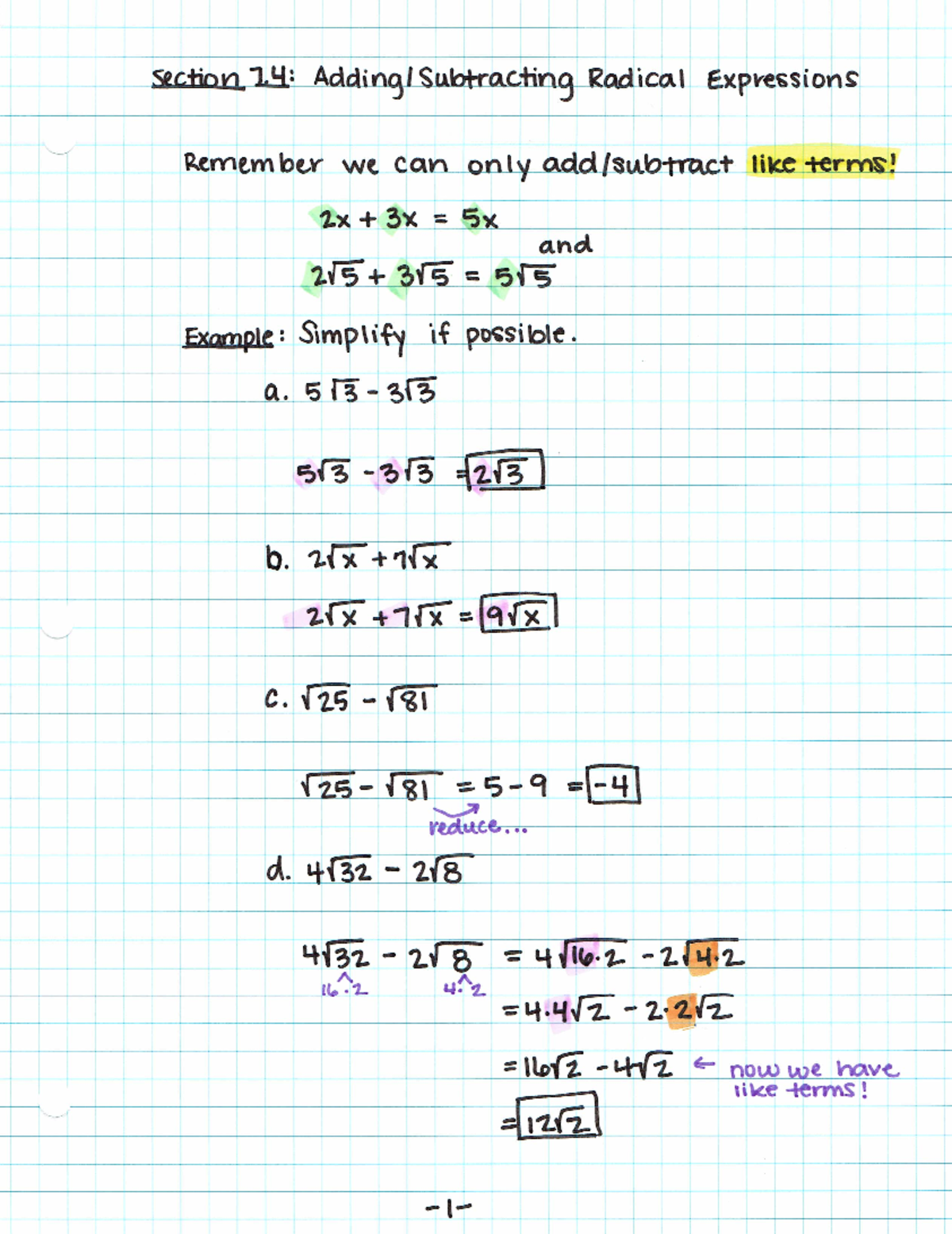 MAT1033Notes Ch 7Sect4By Hand - MAT 1033 - Studocu