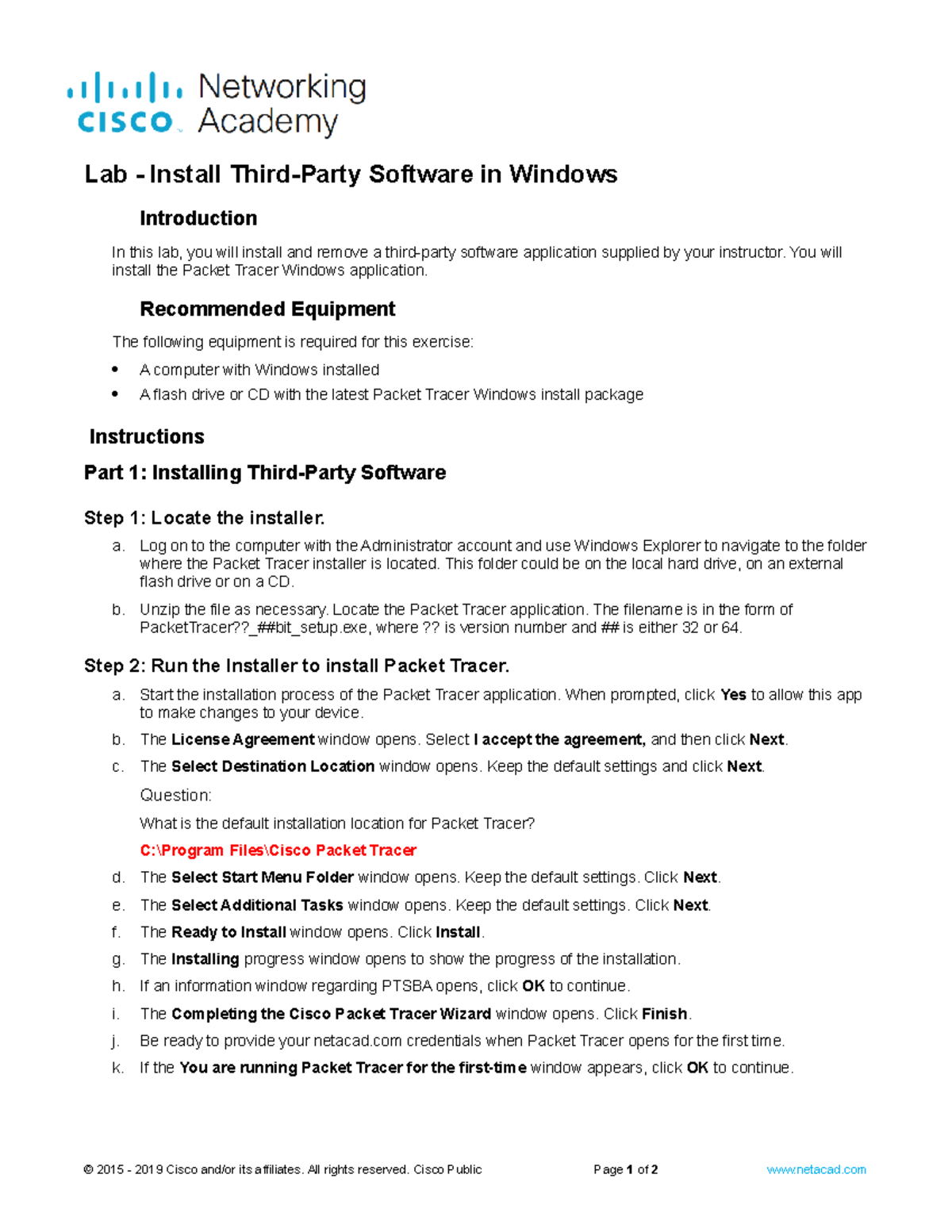 3.1.2.7 Lab - Install Third-Party Software in Windows - Lab - Install ...