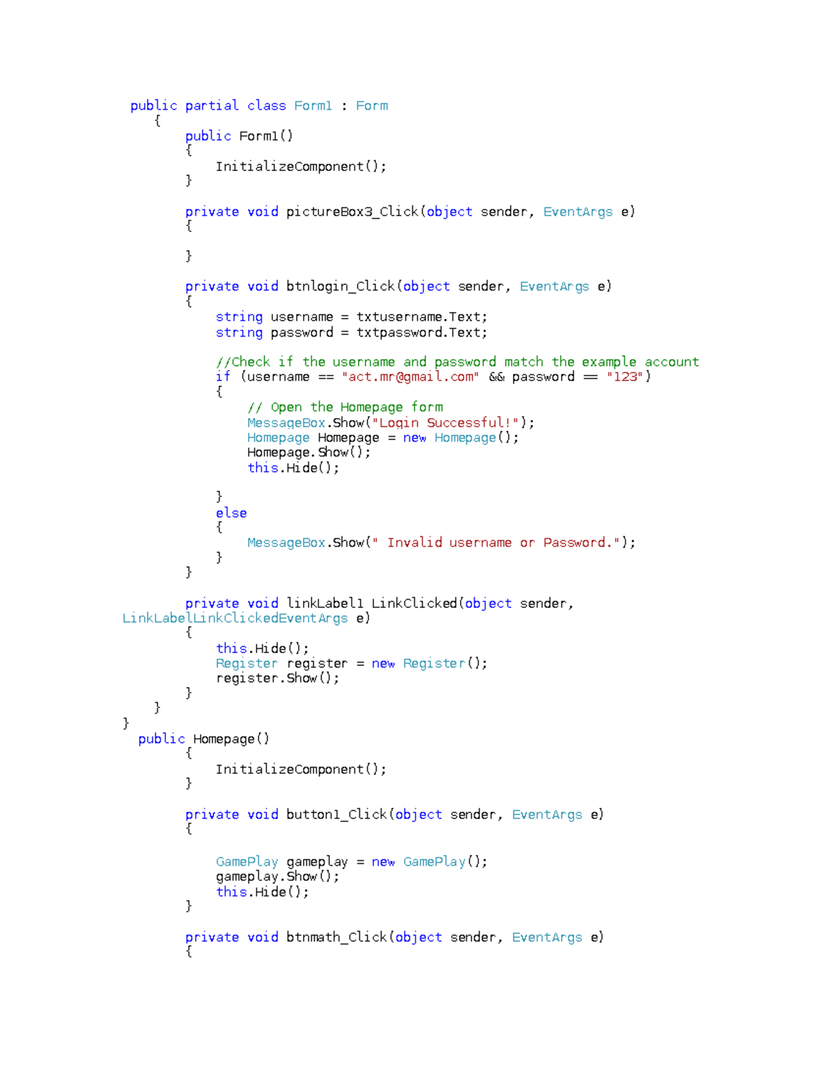 Public partial class Form1 - "); } } private void linkLabel1_LinkClicked(object sender, - Studocu