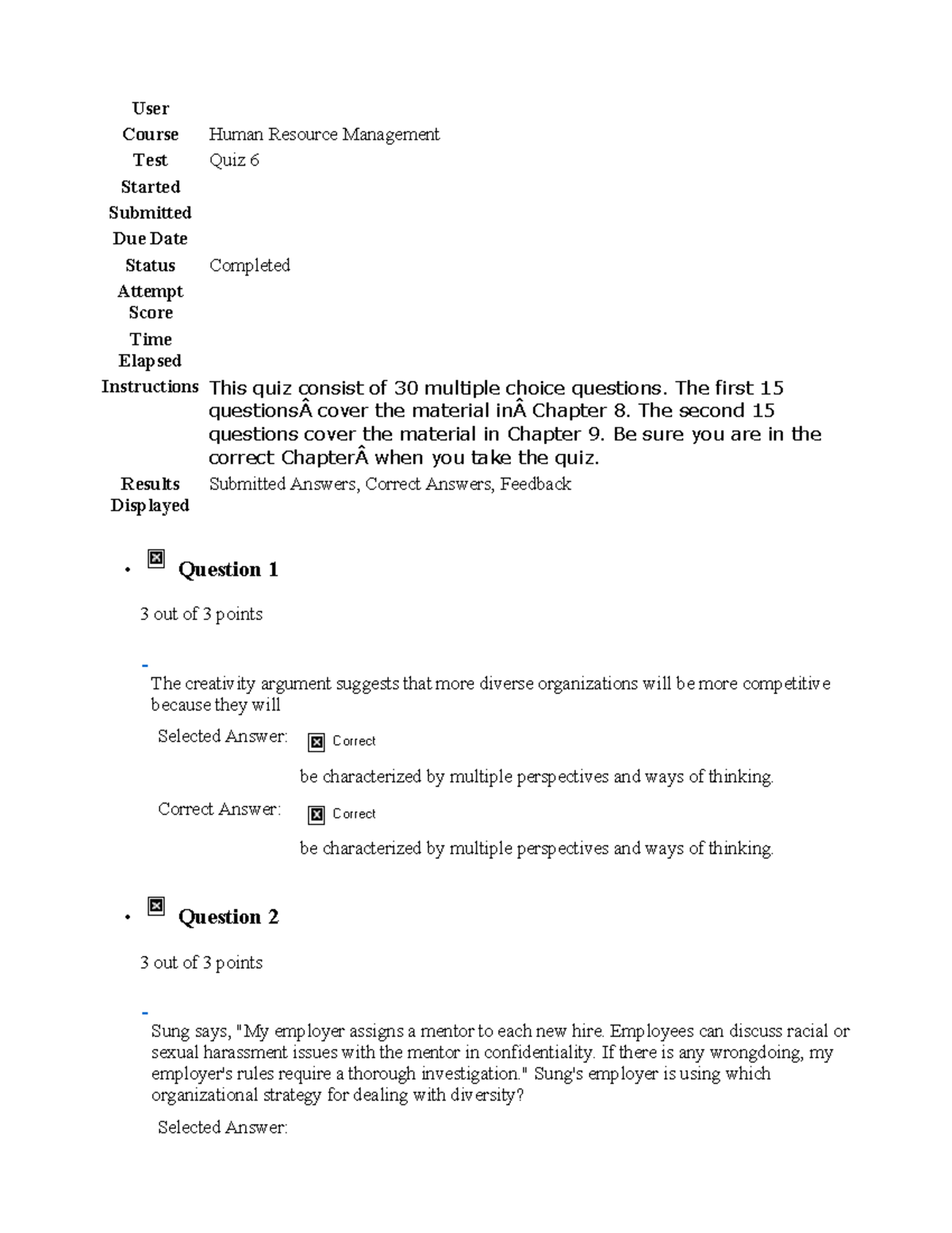 Pdf - M/C with answers - User Course Human Resource Management Test ...