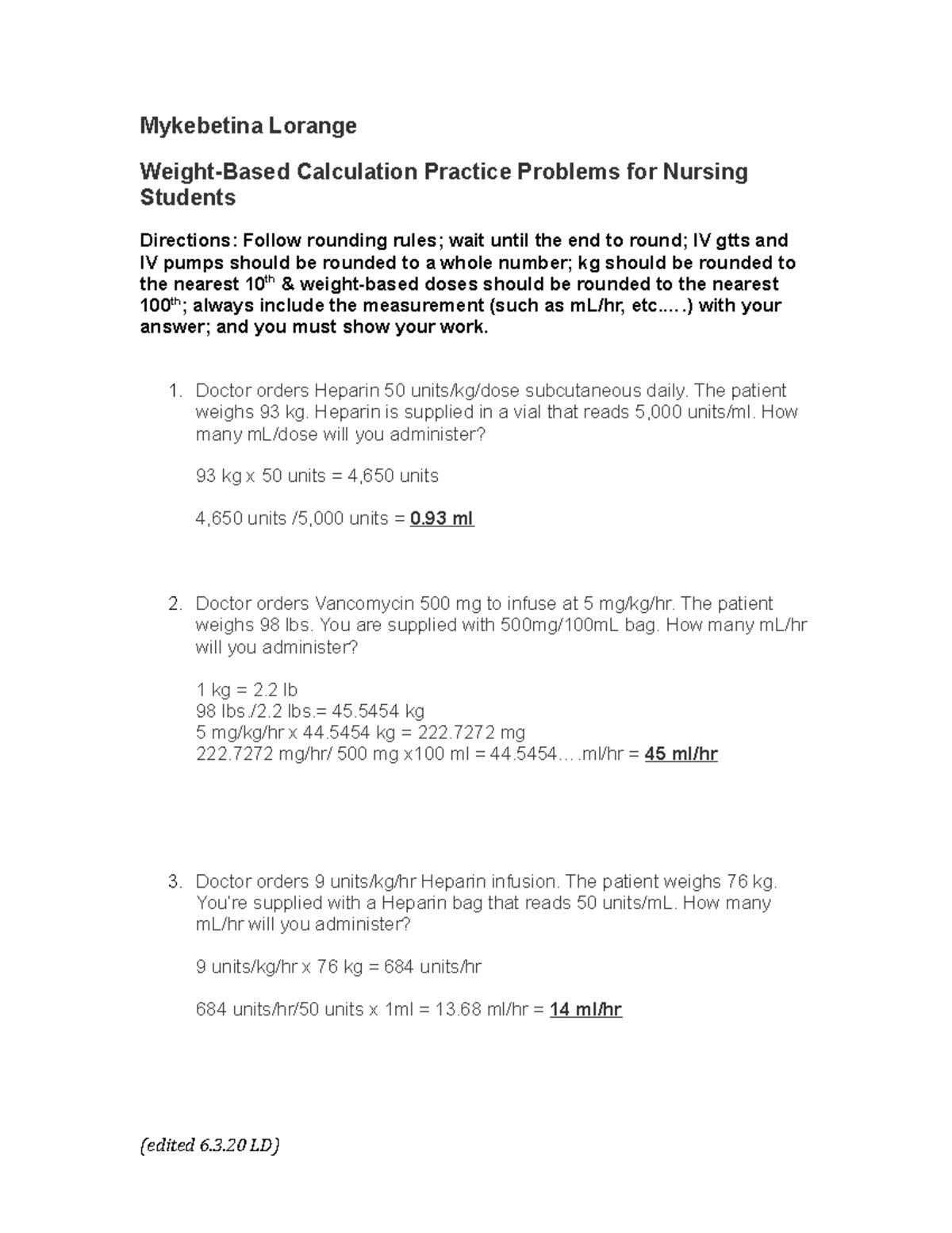 Weight based math - Asssignment - Mykebetina Lorange Weight-Based ...