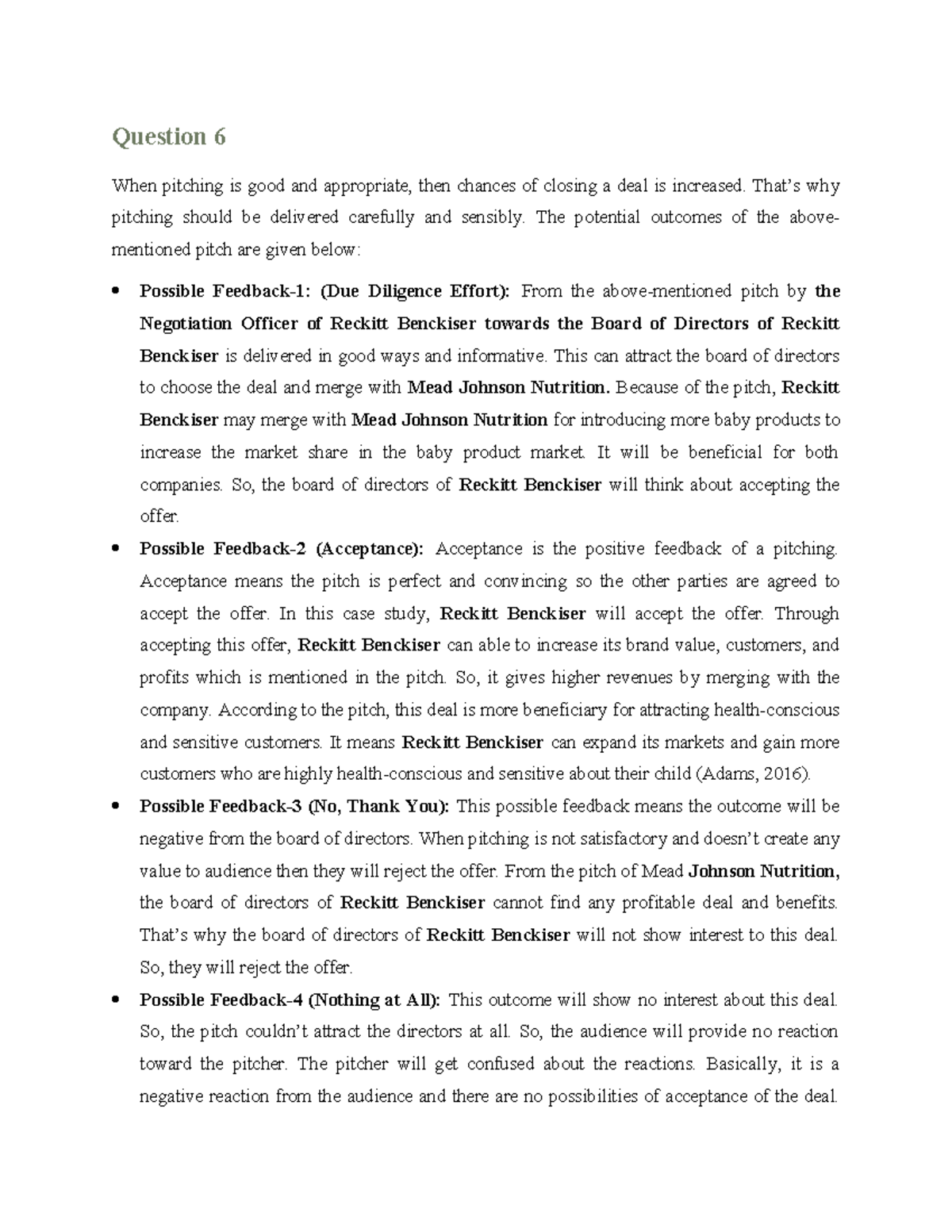 Pitch S2 Q4 - Essay - Question 6 When pitching is good and appropriate ...