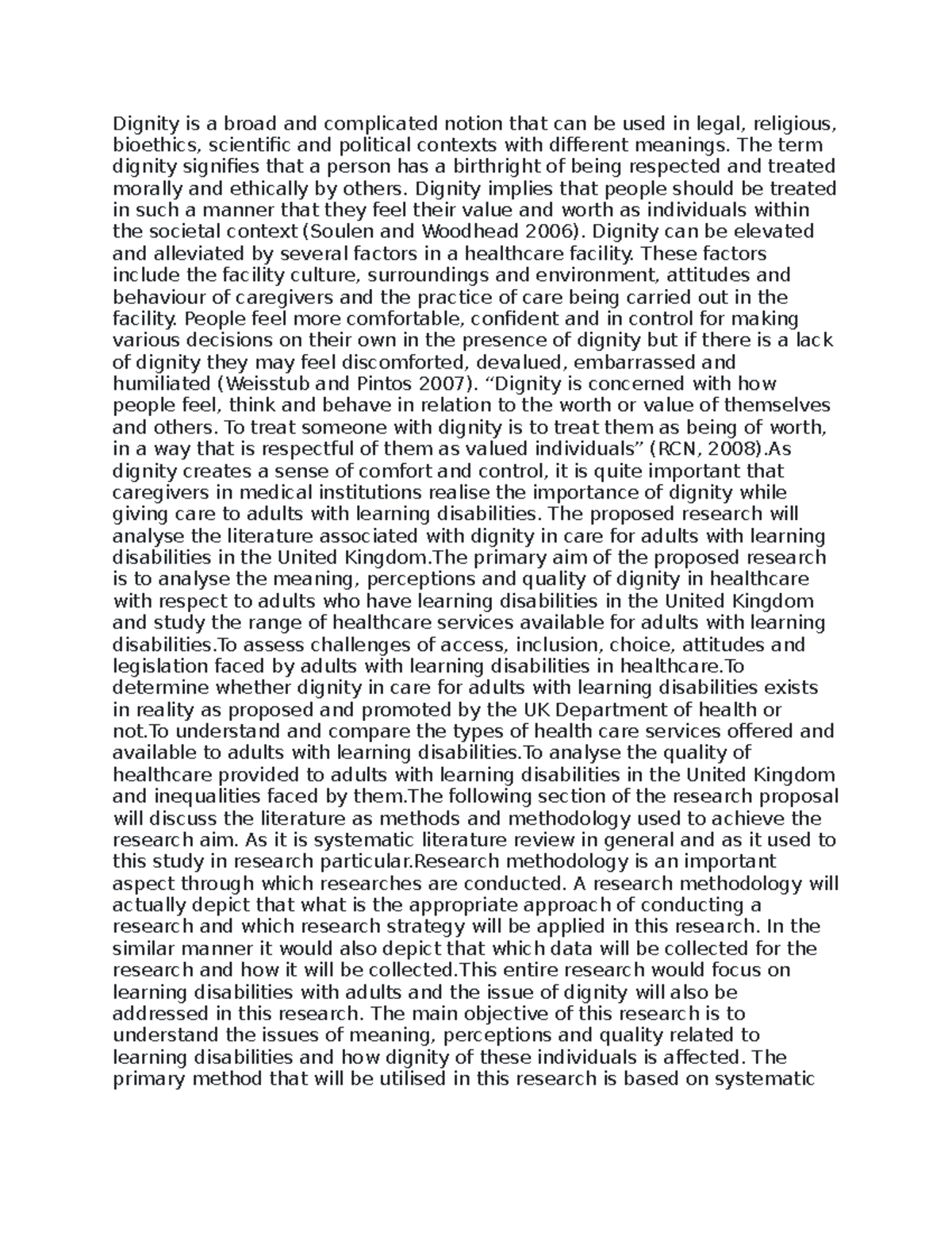 2832 - nursing essay - Dignity is a broad and complicated notion that ...