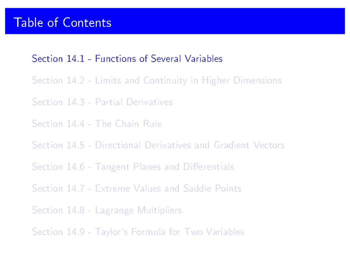 Chapter 14Notes-GC - Table of Contents Section 14 - Functions of ...