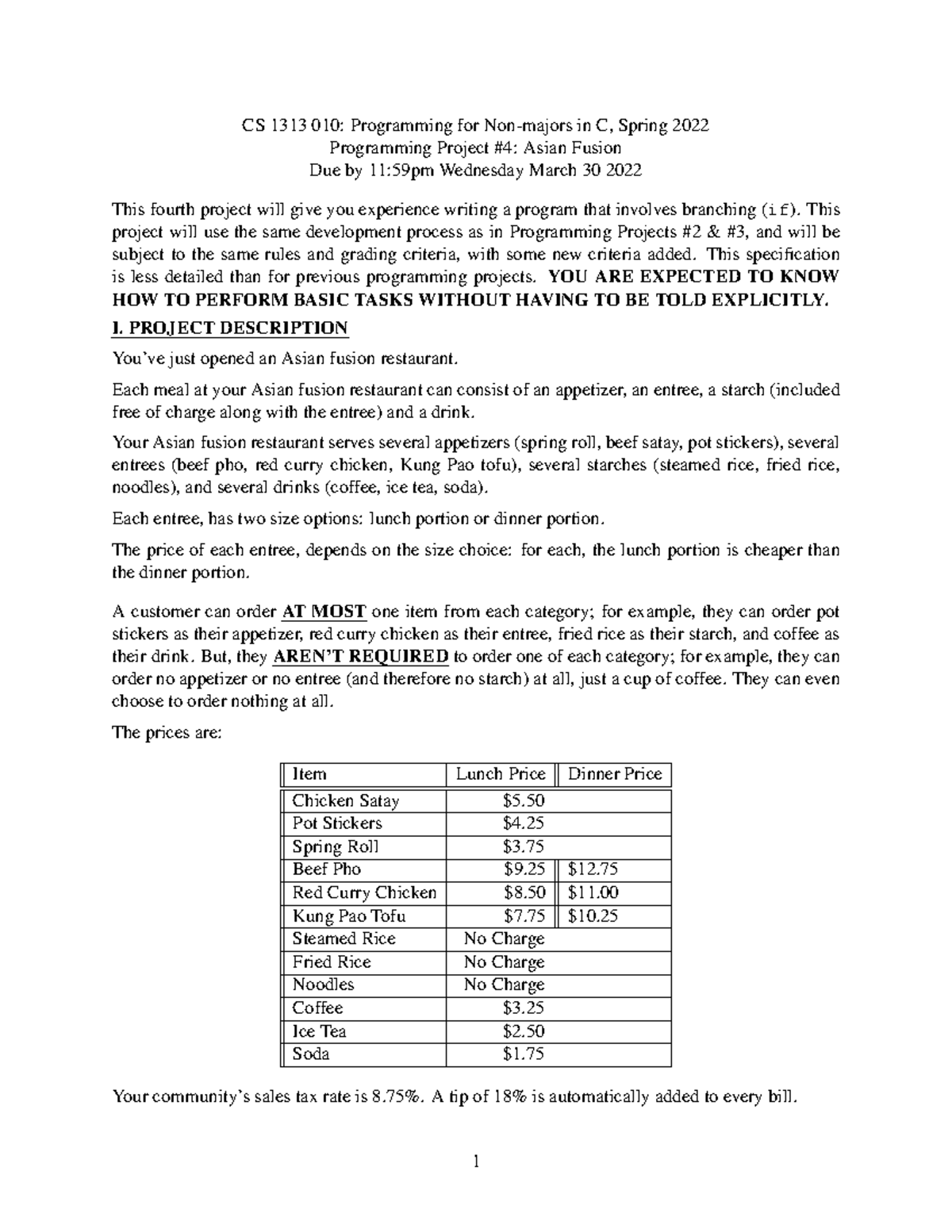 Pp4 for the CS class - CS 1313 010: Programming for Non-majors in C ...