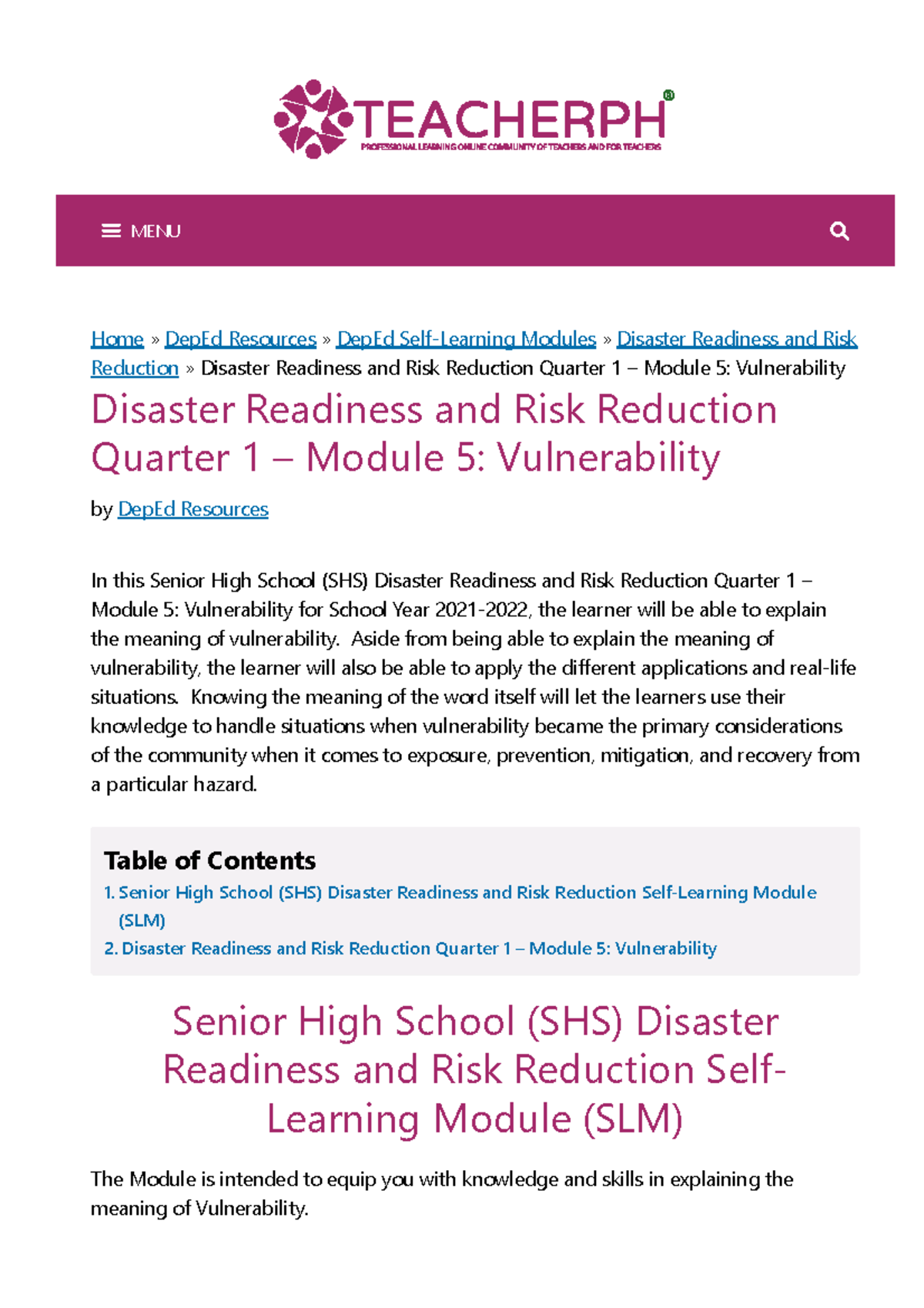 Www - lecture notes - Home » DepEd Resources » DepEd Self‐Learning ...