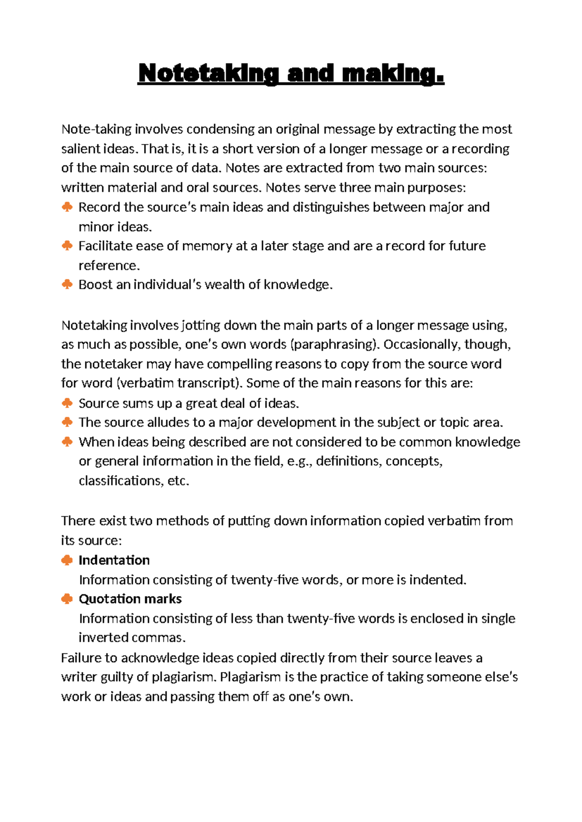 N2 - Notetaking - Notetaking and making. Note-taking involves ...