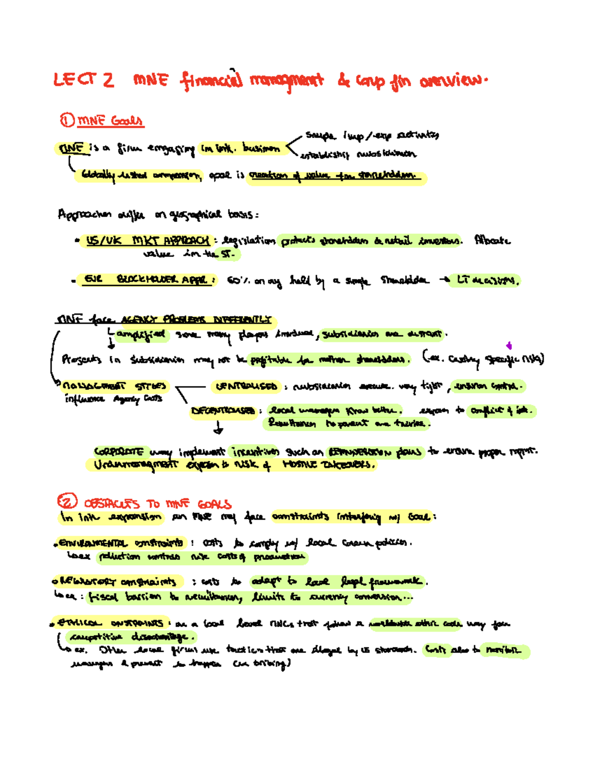 PIF EXAM Review - Schemi riassuntivi delle lezioni in classe, senza ...