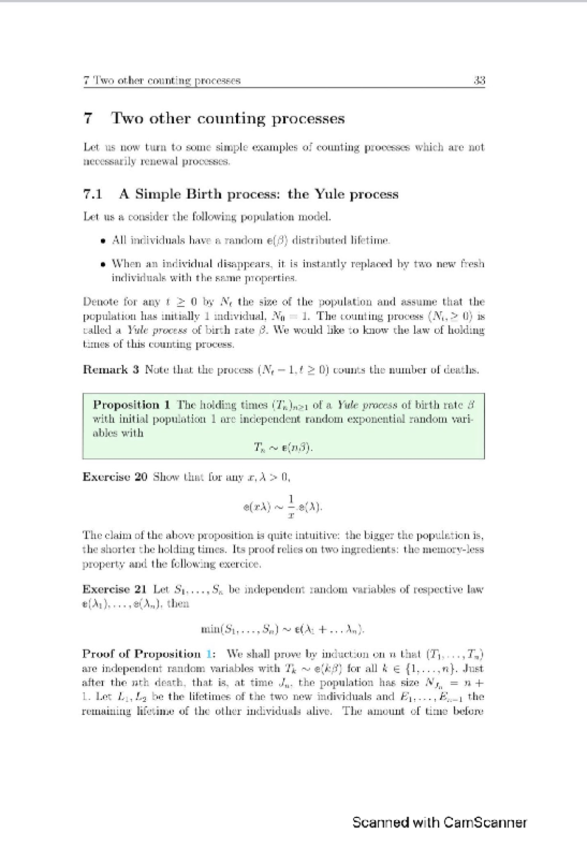 Lecture notes Random processes - section 7 - 862G1 - Studocu