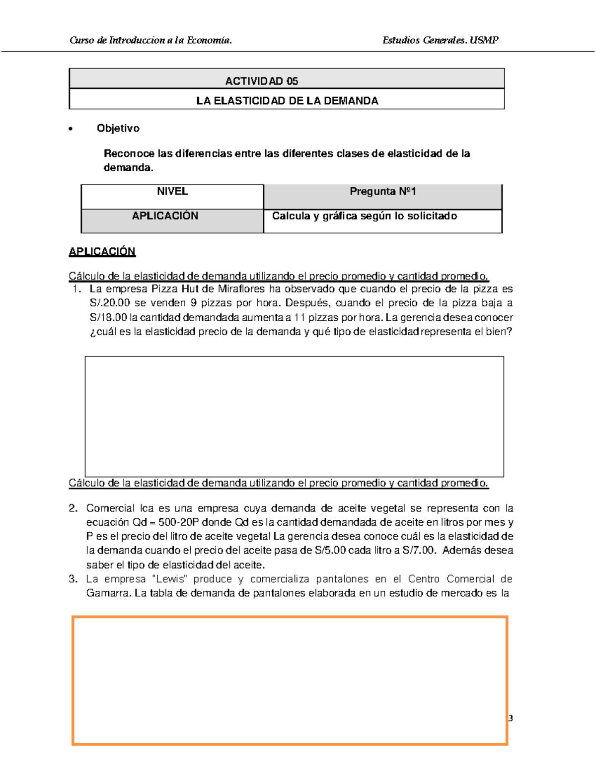 Tarea Nº 05 - Curso de Introduccion a la Economía. Estudios Generales ...