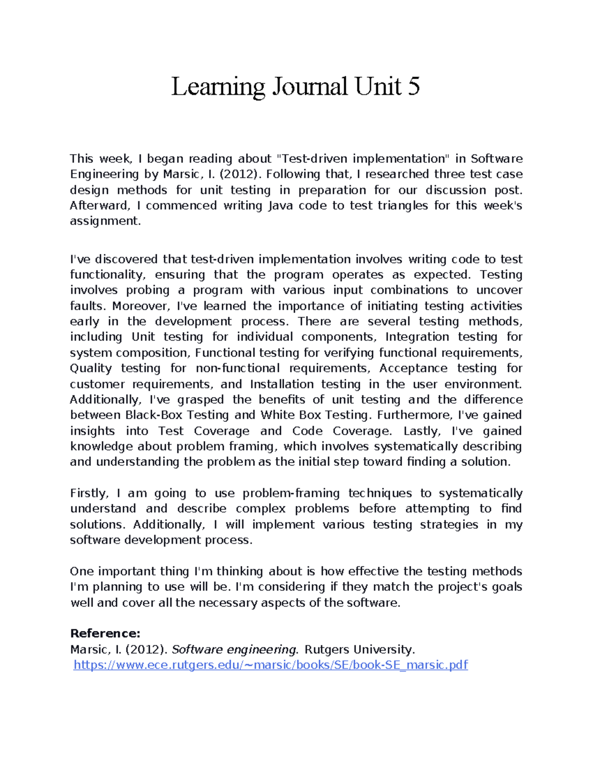 Learning Journal Unit5 - (2012). Following that, I researched three ...