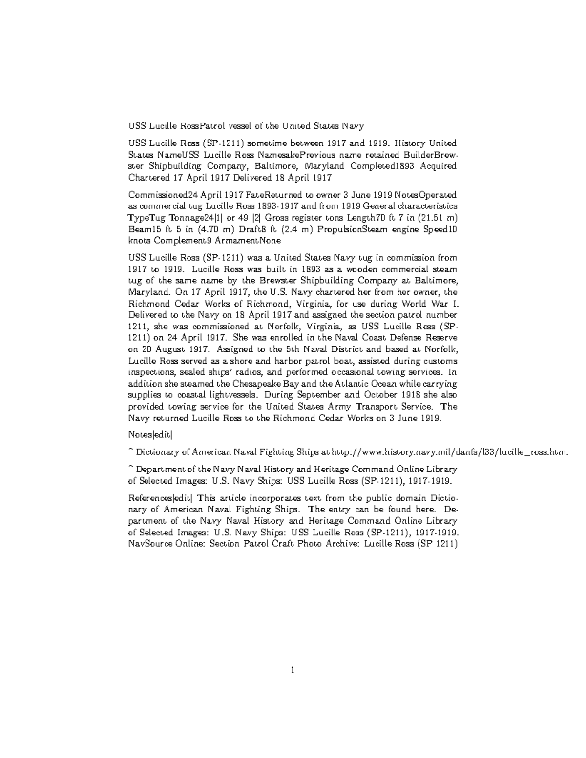 File3 - Writing Assignment - USS Lucille RossPatrol vessel of the ...