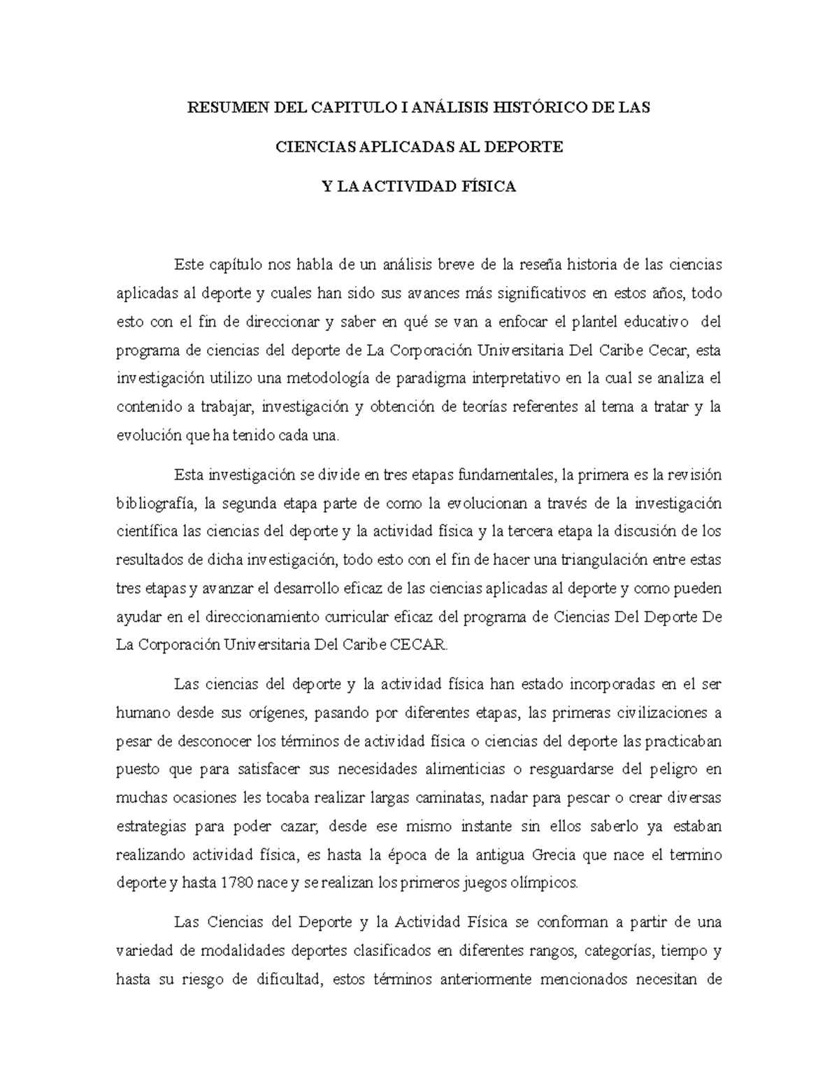 Resumen DEL Capitulo I Análisis Histórico DE LAS - RESUMEN DEL CAPITULO ...