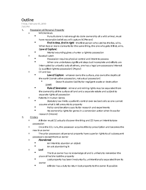 Syllabus Property 2022 Section 2 - Property Law 210. College of Law ...