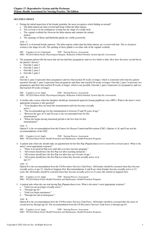 Exam View - Chapter 17 - practice questions - Copyright © 2020 ...