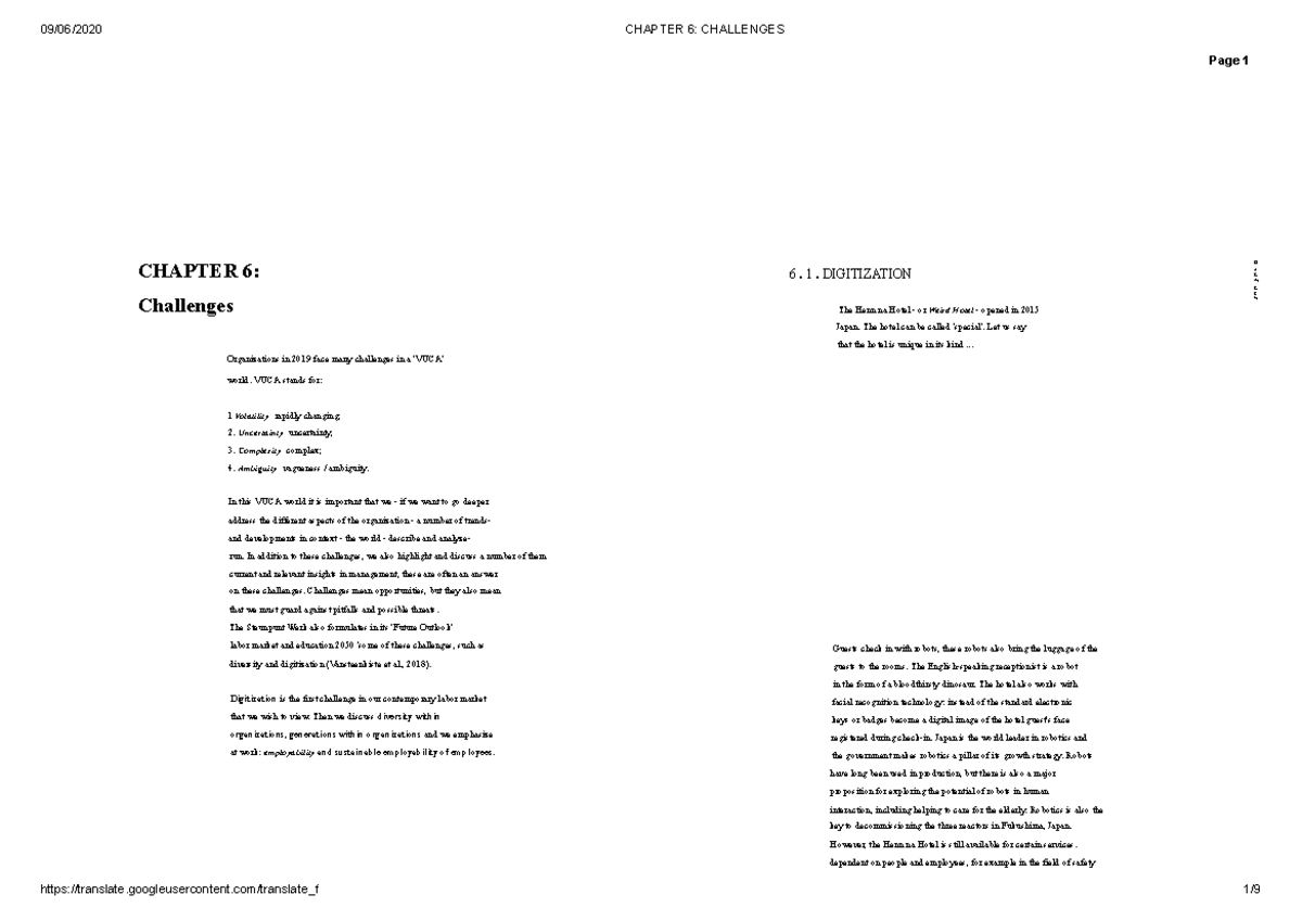 Chapter 6 translated - Lecture notes - 09/06/2020 CHAPTER 6: CHALLENGES ...
