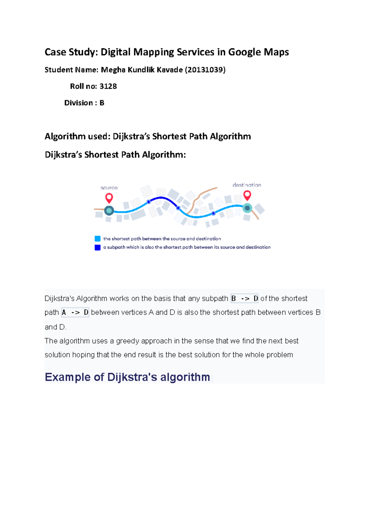 Design and analysis of algorithms - Case Study: Digital Mapping ...